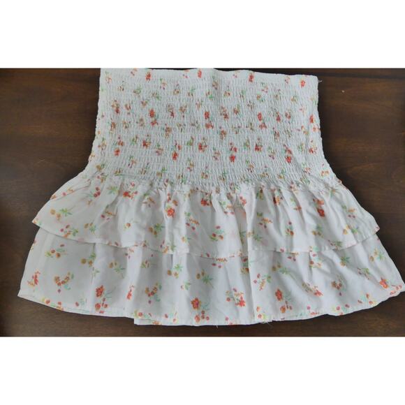 Stitch & Pine | Tops | Smocked Ruffle Tube Top Large Stitch Pine White ...